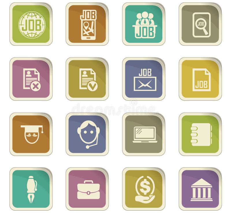 Job icons set stock illustration. Illustration of leader - 89209869