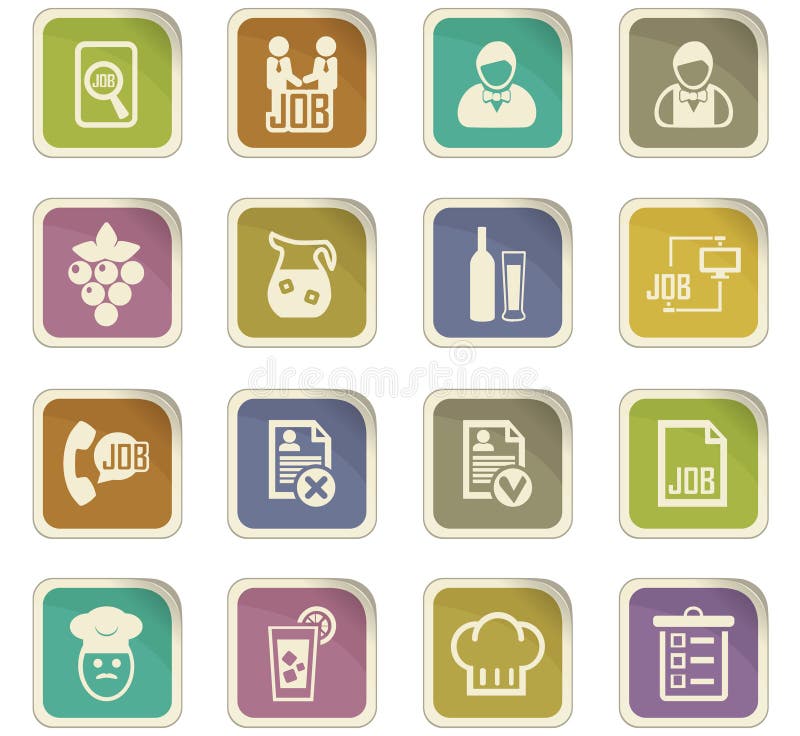 Job icons set stock illustration. Illustration of member - 89209885