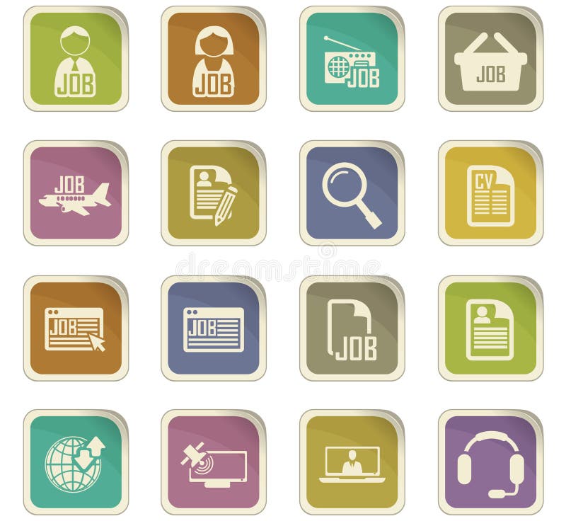 Job icons set stock illustration. Illustration of remote - 89209896