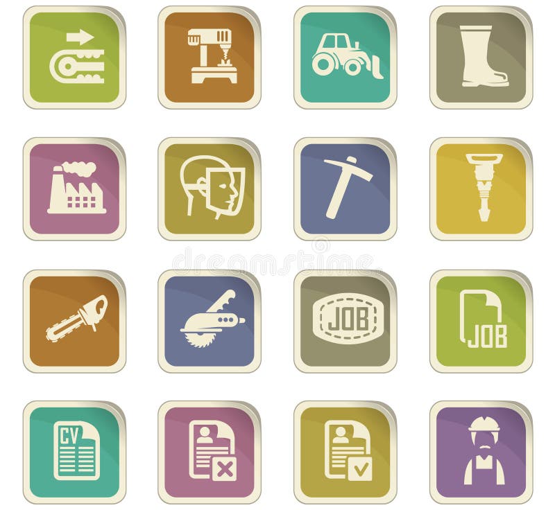 Job icons set stock illustration. Illustration of recruitment - 89209982