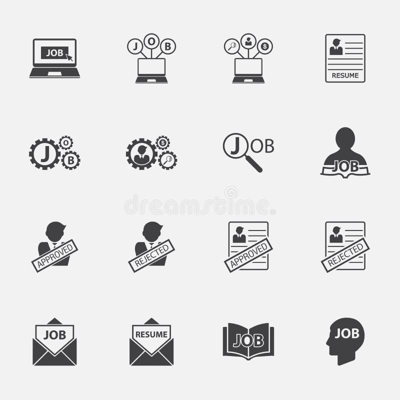 Job Icons Set.vector/illustration. Stock Vector - Illustration of ...