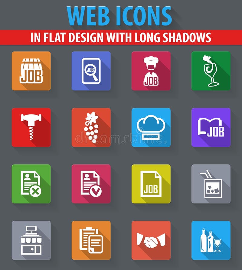 Job icons set stock vector. Illustration of leader, taster - 89079407