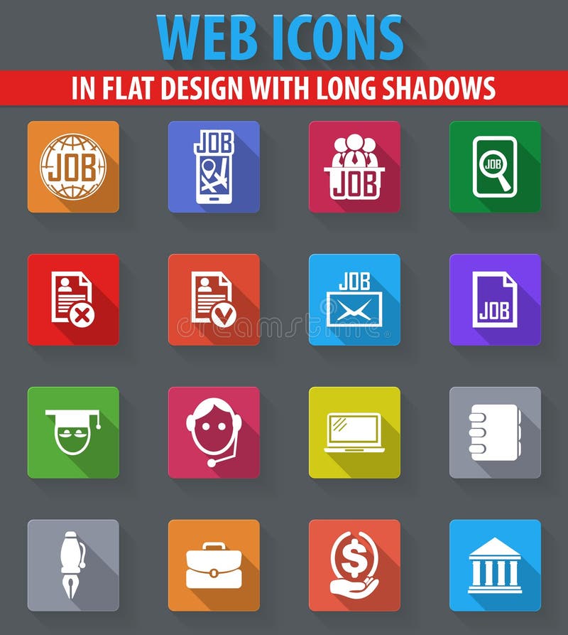 Job icons set stock vector. Illustration of person, employment - 89079537