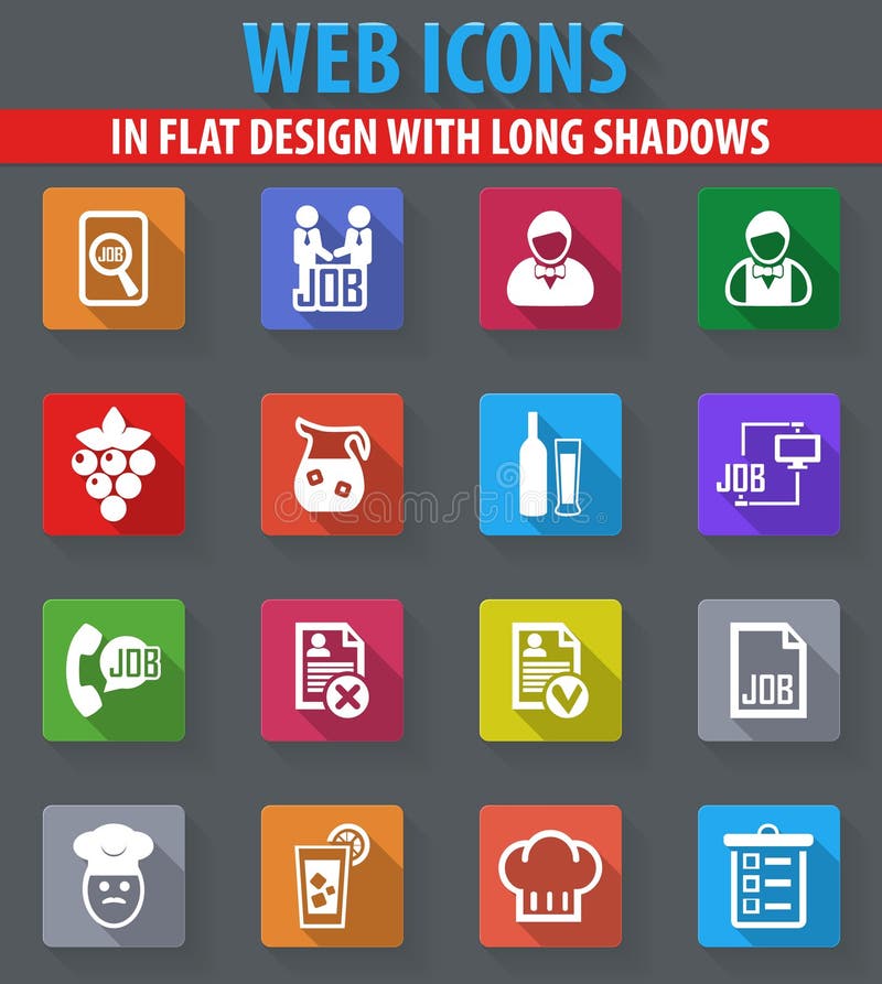Job icons set stock vector. Illustration of manager, resume - 89079575
