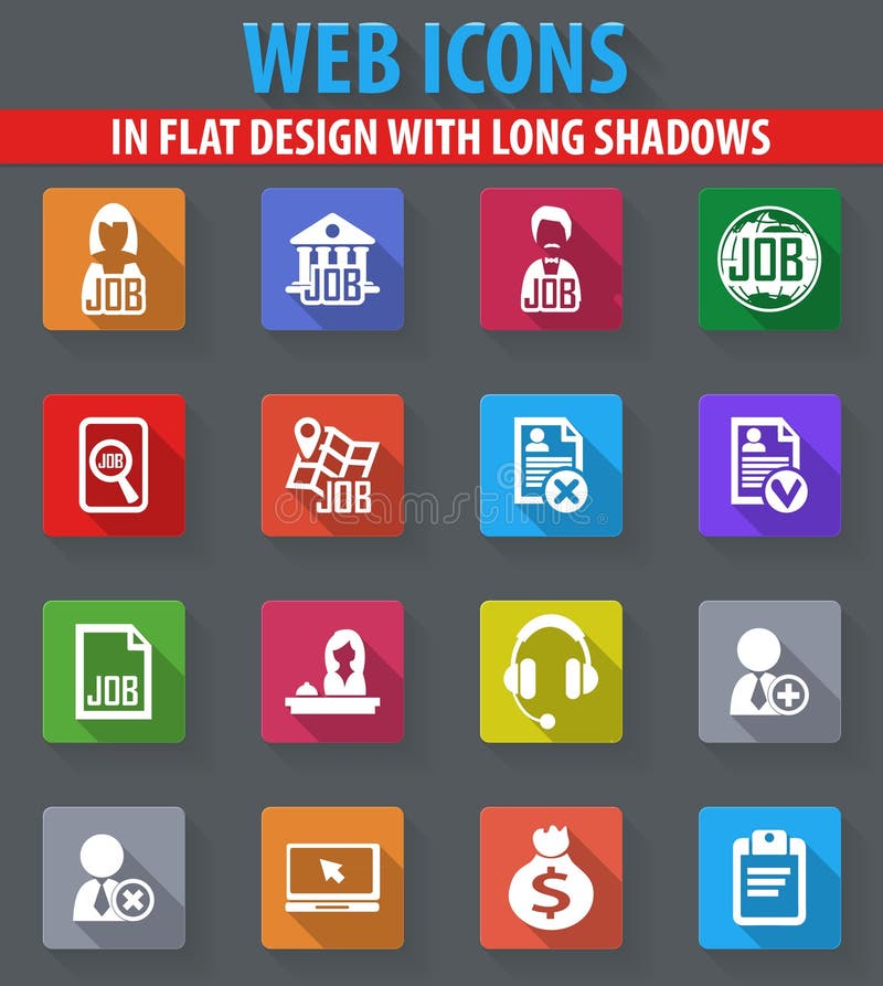 Job icons set stock vector. Illustration of discussion - 89079600