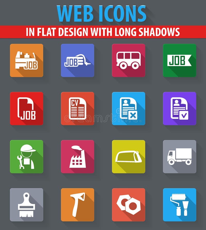 Job icons set stock vector. Illustration of miller, ideas - 89079690