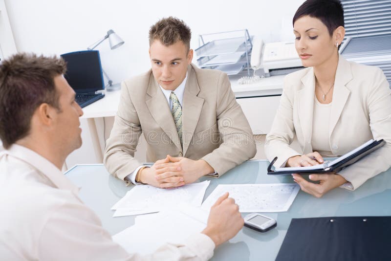 Job interview stock photo. Image of businesspeople, color - 10982312
