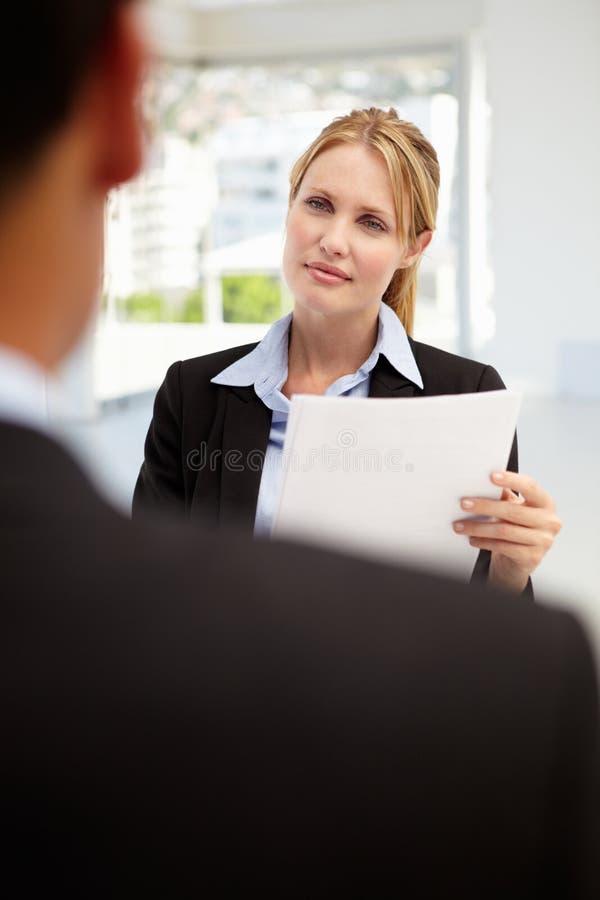 Job interview stock photo. Image of asking, dressed, portrait - 21286022