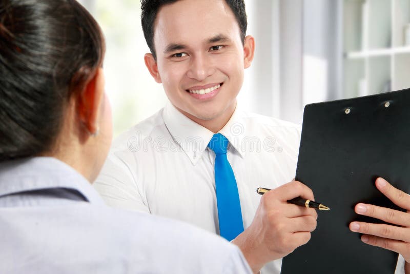 Job interview stock photo. Image of formalwear, smiling - 24097474