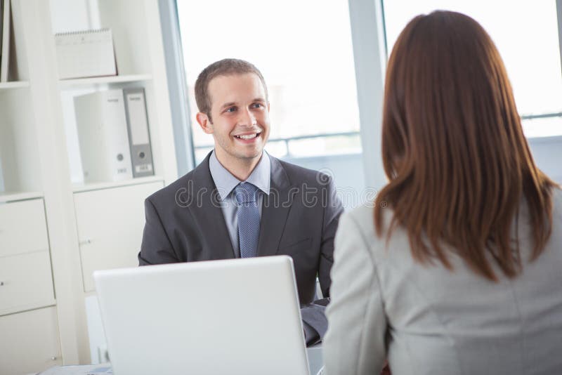 Job Interview foto de archivo. Imagen de entrevista, sonriente - 34878934