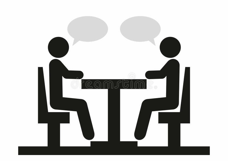 Job Interview, Black Web Symbol, Talking People, Bubble, Vector Icon ...
