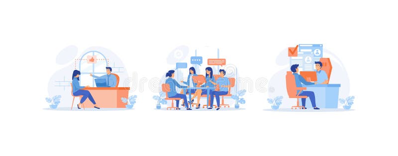 Job Interview Concept, HR Manager and Job Seeker or Candidate Having ...