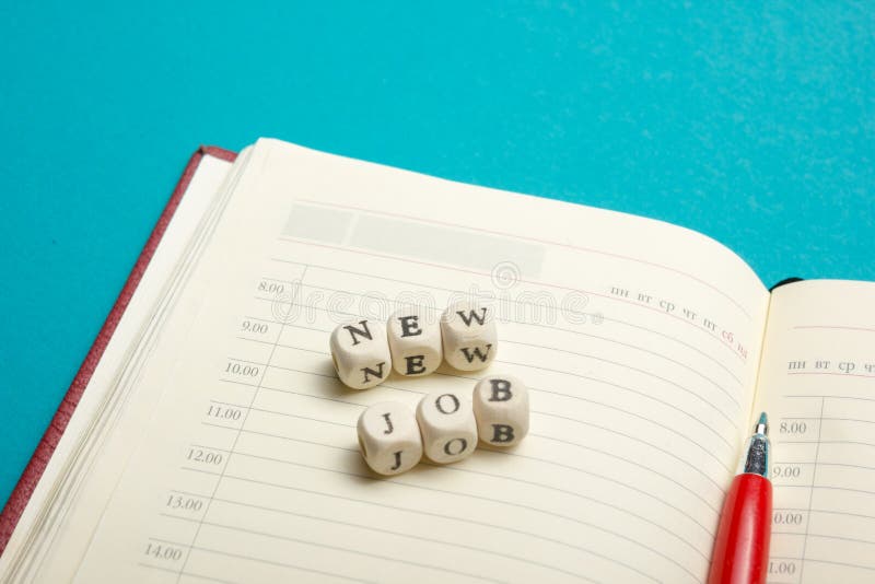 Job Interview Concept . Office Table Top View Stock Image - Image of ...