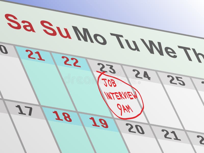 Job Interview Date stock vector. Illustration of date - 62833040