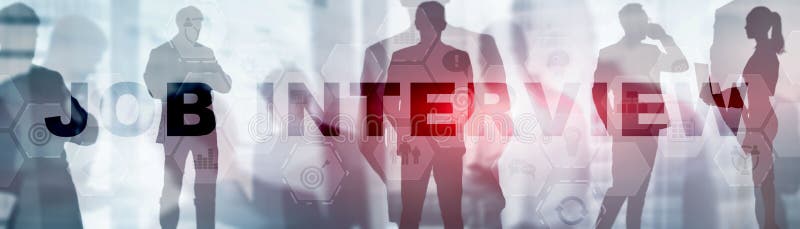 Job Interview with the Employer. Abstract Business Banner. Stock ...