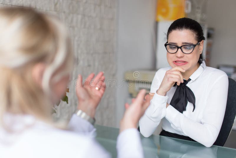Job interview goes wrong stock image. Image of failure - 130099583