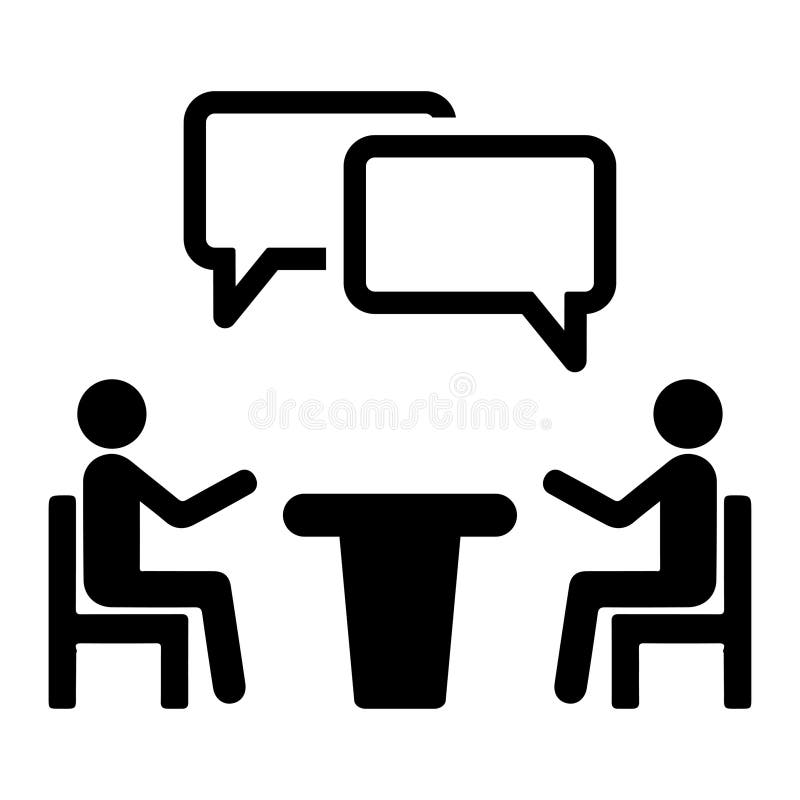 Job interview Icon stock vector. Illustration of graphic - 346917578
