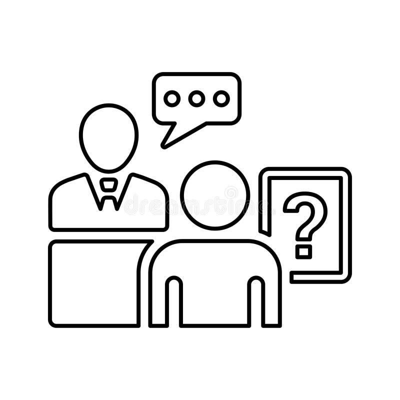 Job interview icon stock vector. Illustration of human - 269756523
