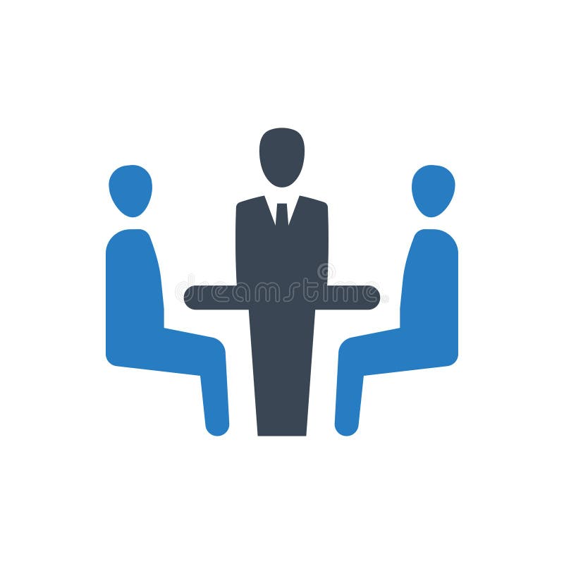 Job interview icon stock vector. Illustration of interview - 184250027
