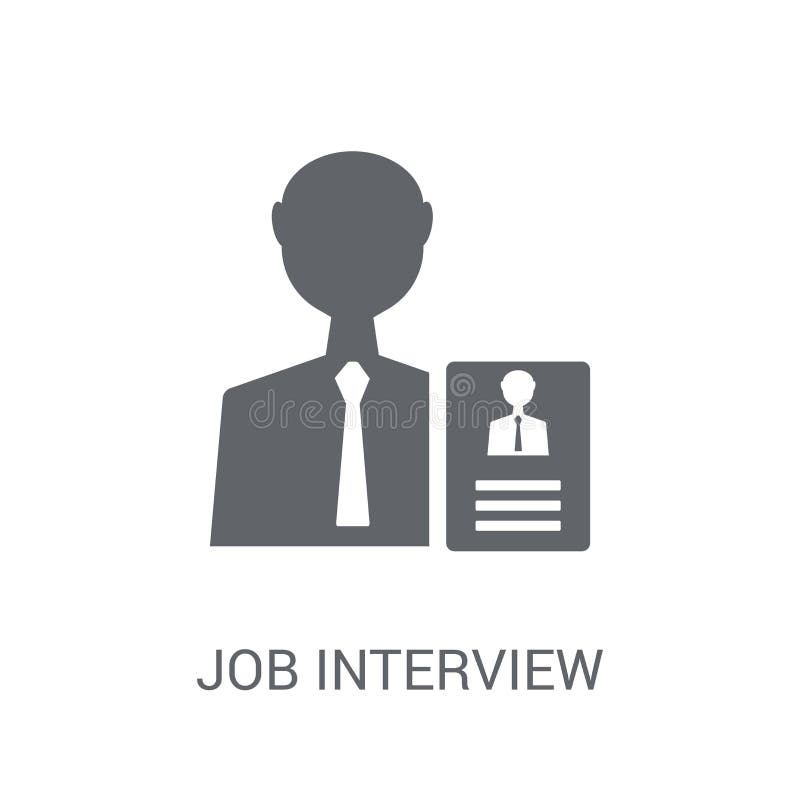 Job Interview Icon. Trendy Job Interview Logo Concept on White B Stock ...