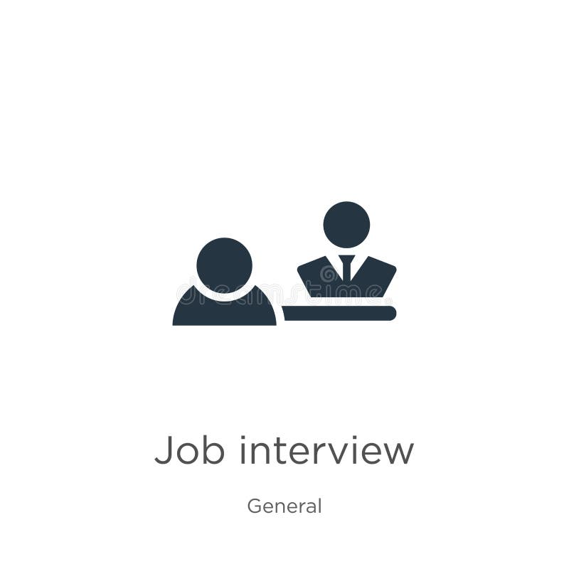 Job interview icon stock vector. Illustration of vector - 128915466