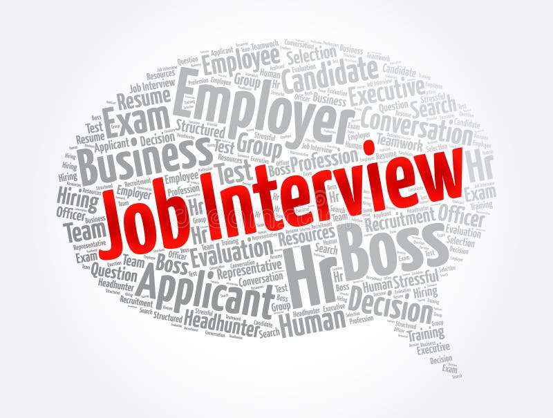 Job Interview Message Bubble Word Cloud Collage, Concept Background ...