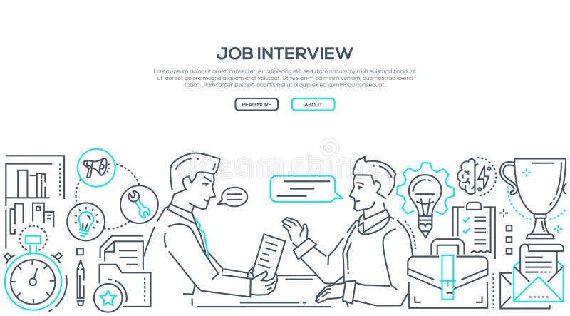 Job Interview - Line Design Composition - Color Gradient Stock Vector ... Job Interview - Line Design Composition - Color Gradient Stock Vector ...