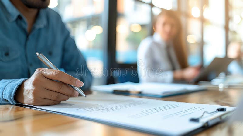 Job Interview in Modern Office, Young Professional Listening To ...