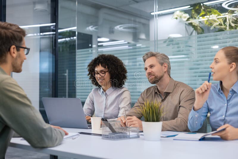 Job Interview Process is in Office. Human Resources, Meeting and Group ...