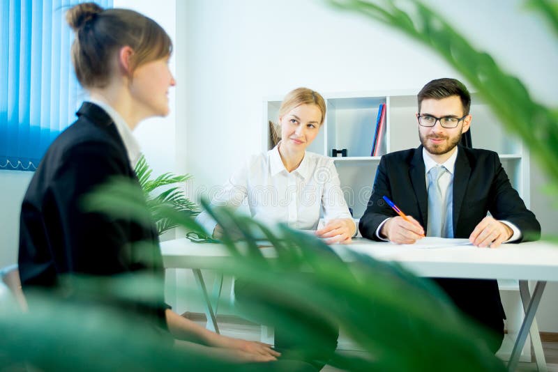 Job interview in progress stock image. Image of meeting - 89380165
