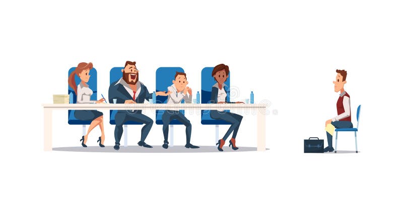 Job Interview Meeting. Hr Manager Vector Character Stock Illustration ... Job Interview Meeting. Hr Manager Vector Character Stock Illustration ...