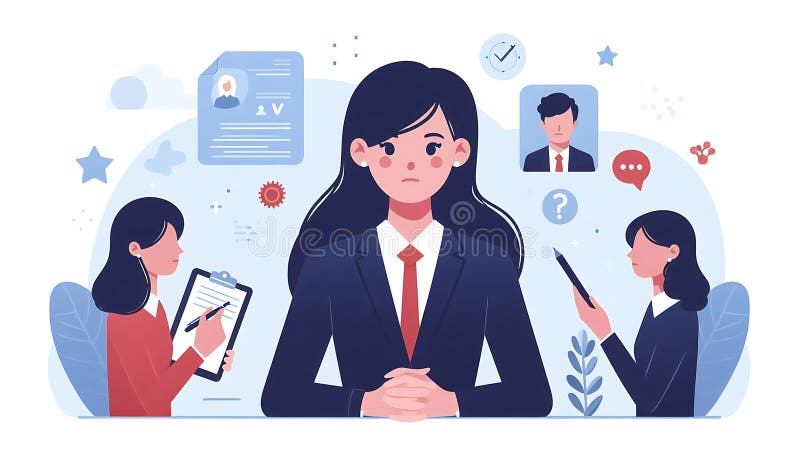 Job Interview and Recruitment Process in Modern Office Stock ...