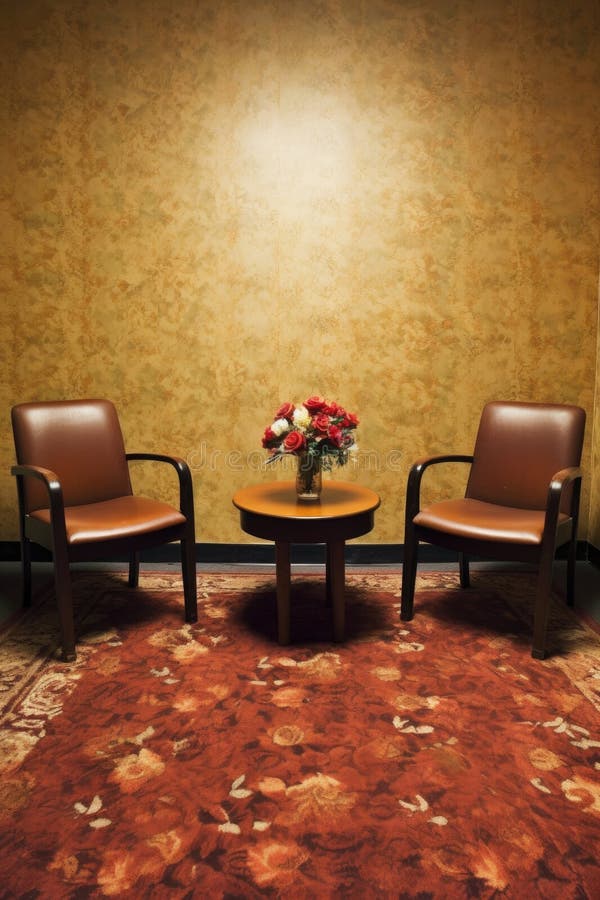 Job Interview Room with Two Empty Chairs Stock Illustration ...