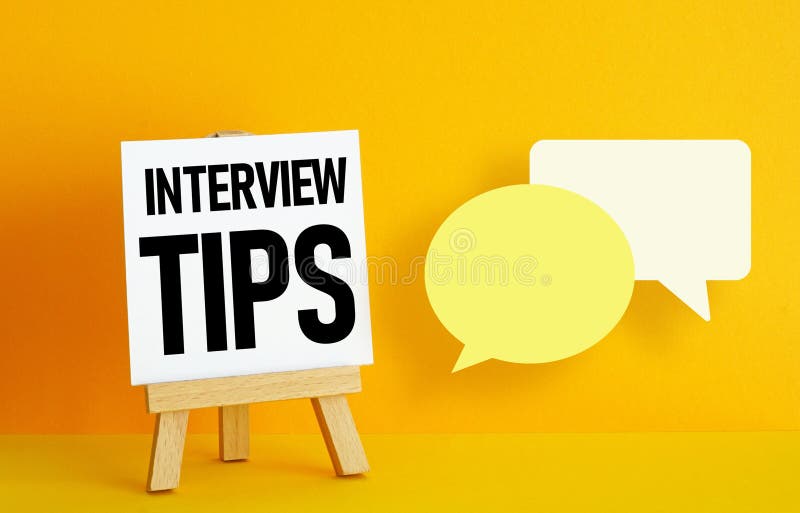Job Interview Tips are Shown Using the Text Stock Photo - Image of ...