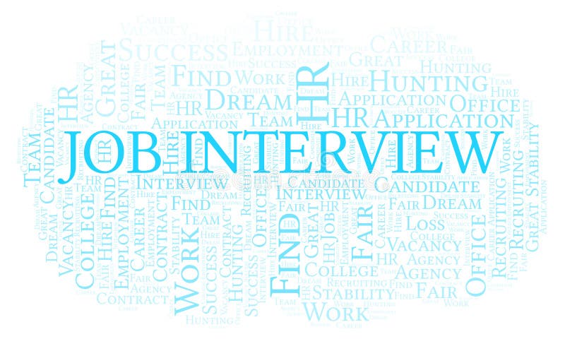 Job Interview word cloud. stock illustration. Illustration of vacancy ...