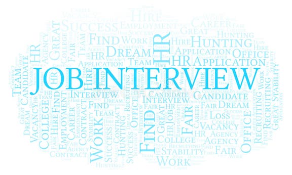 Job Interview word cloud. stock illustration. Illustration of vacancy ...