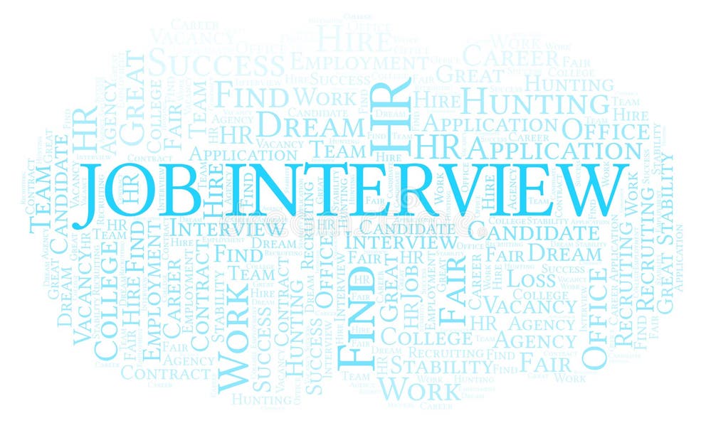 Job Interview word cloud. stock illustration. Illustration of vacancy ...