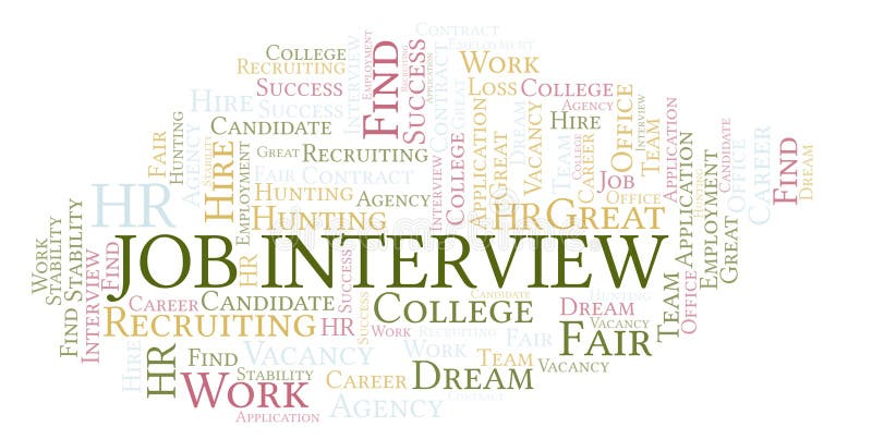 Job Interview word cloud. stock illustration. Illustration of interview ...