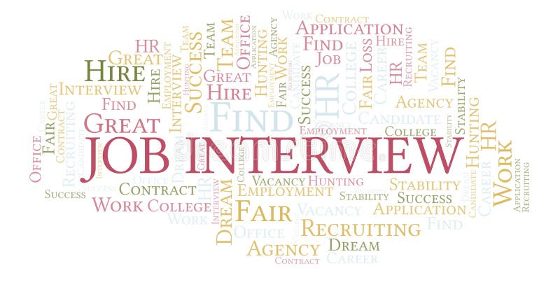 Job Interview word cloud. stock illustration. Illustration of vacancy ...