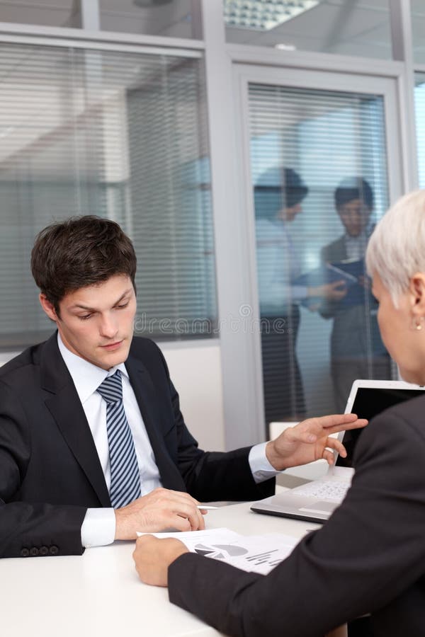 Job interview stock image. Image of business, chart, boss - 76984057