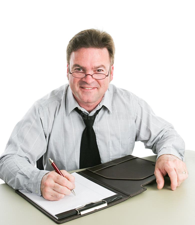 Job Interviewer amical photo stock. Image du dépliant - 32540718