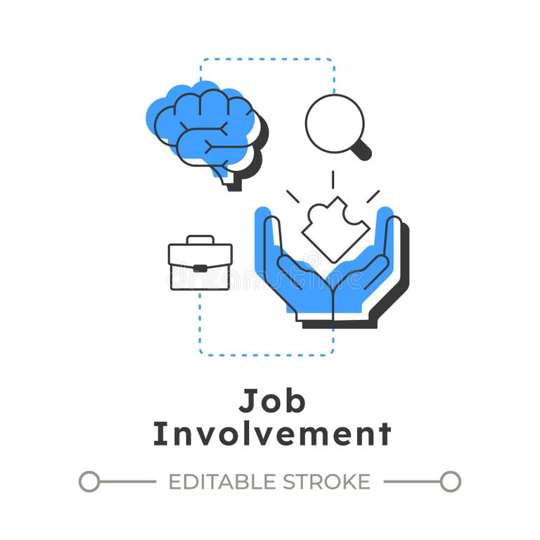 Job Involvement Modern Linear Concept Icon Stock Illustration ...