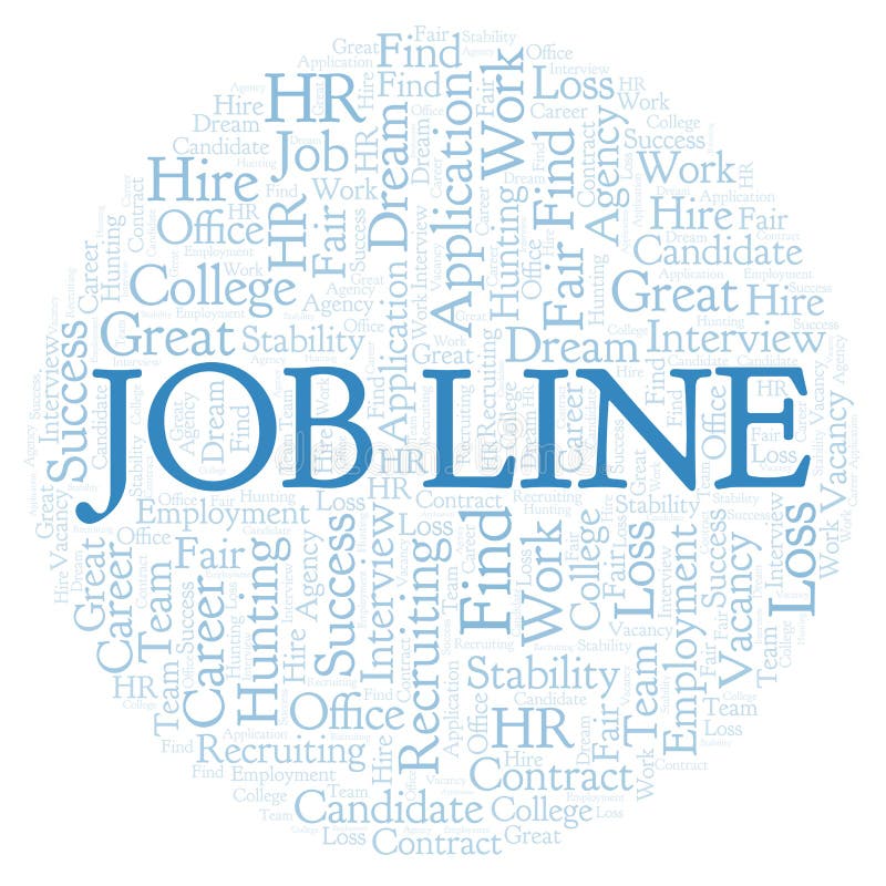 Job Line word cloud. stock illustration. Illustration of card - 128842322