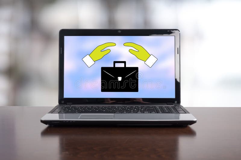 Job Loss Insurance Concept on a Laptop Stock Image - Image of accident ...