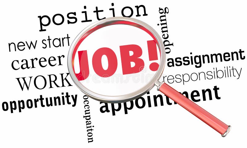 Find a Job Look for Work Open Doors Words Stock Illustration ...