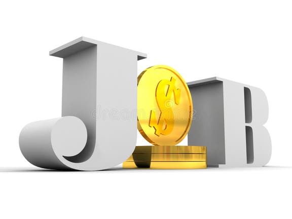 Job is the money stock illustration. Illustration of career - 20216250