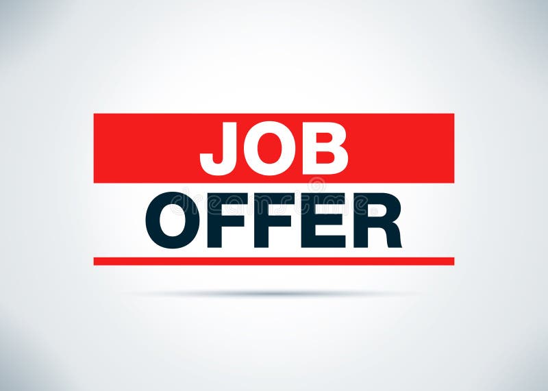 Job Offer Abstract Flat Background Design Illustration Stock ...