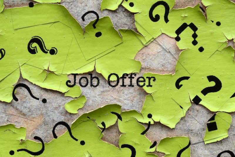 Job Offer and Question Mark Stock Photo - Image of business, full ...