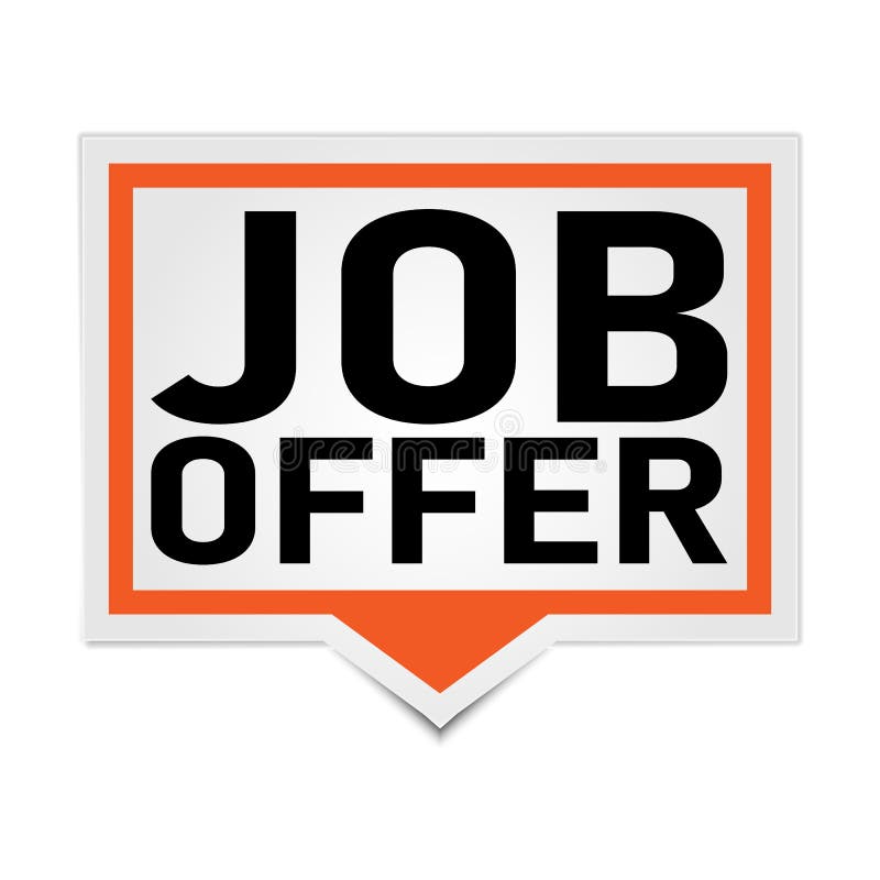Job Offer Realistic,Sticker and Tag Vector Illustration Stock Vector ...