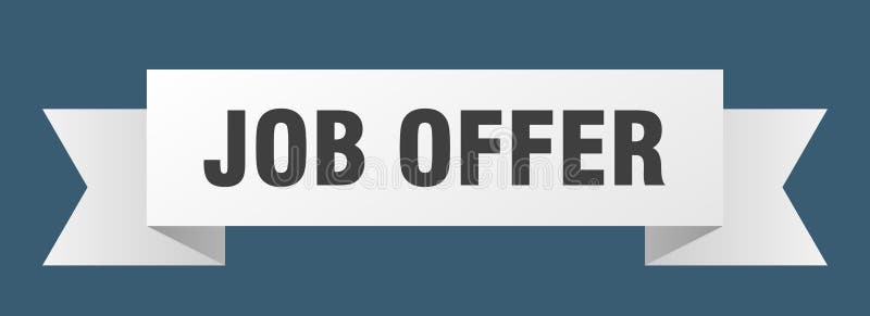 Job offer ribbon. stock vector. Illustration of isolated - 191268920